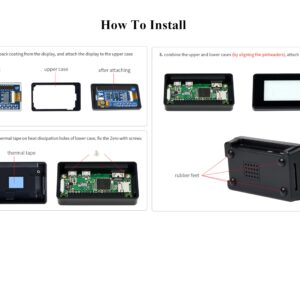 2.13inch Touch e-Paper Display with ABS Case for Raspberry Pi Zero 2 W/Raspberry Pi Zero/Pi Zero W/Pi Zero WH, 250x122 Pixels E-Ink, Paper-Like Effect Support Partial Refresh