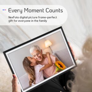 NexFoto Large 14 Inch Smart 3K Digital Picture Frame 32GB, 2.4GHz/5GHz Dual-Band Digital Photo Frame with IPS Touch Screen, Instantly Share Photos Videos via App or Email, Gift for Grandparents