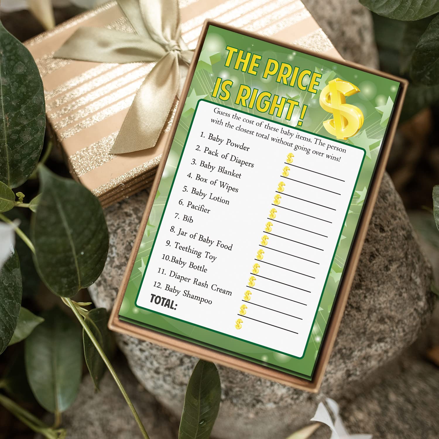 Price Is Right Baby Shower Game - Fun Baby Shower Game - Guess If The Price Is Right Baby Shower Game Ideas For Boys, Girls, or Gender Neutral-Set of 50.