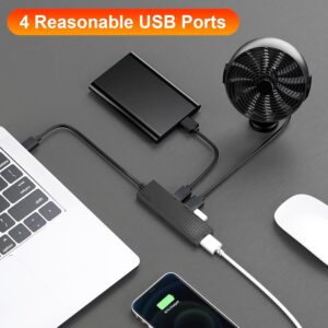 USB Hub, TSUPY 4 USB Port Hub USB Splitter USB Expander 3.0 Ultra Slim Multiport Extender for Laptop, Desktop, Computer PC, Flash Drive, HDD, Camera,Keyborad, Mouse