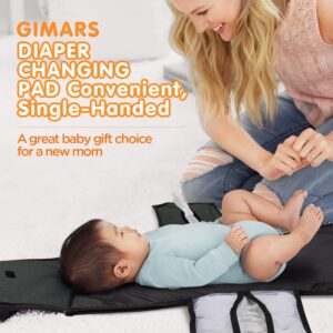 Gimars Portable Baby Changing Pad, 27.5 * 14 inchs Travel Diaper Changing Pad,Waterproof & Easily Cleanable Detachable Portable Diaper Changing Mat Kit, Baby Shower Gifts, Newborns Essentials