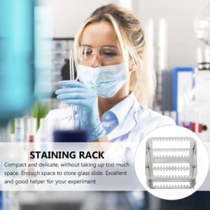 26 Dyeing Rack Stainless Steel Glass Slides Rack Glass Slides Holder Stainless Steel Microscope Slides Holder Microscope Slides Rack Stainless Steel Staining Rack