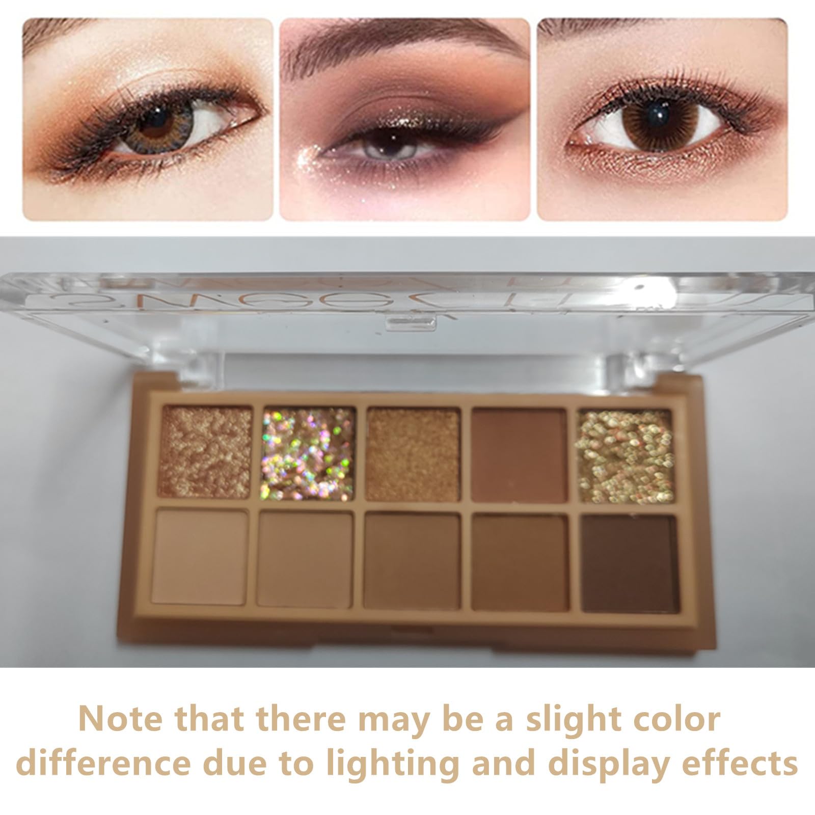 Go Ho 10 Colors Eyeshadow Palette,Matte&Glitter&Shimmer Eyeshadow Makeup,High Pigment Blendable Shades,Naturing-Looking,Waterproof Eyeshadow Makeup Palette,02