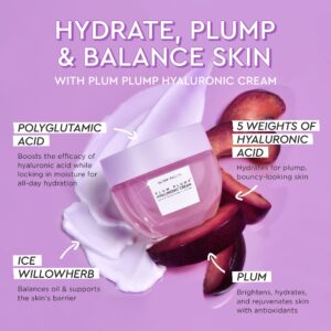 Glow Recipe Plum Plump Hyaluronic Acid Moisturizer Face Cream - Hydrating, Firming & Plumping Face Moisturizer for Dry Skin - Korean Skin Care with Polyglutamic Peptides to Lock-In Moisture (50ml)