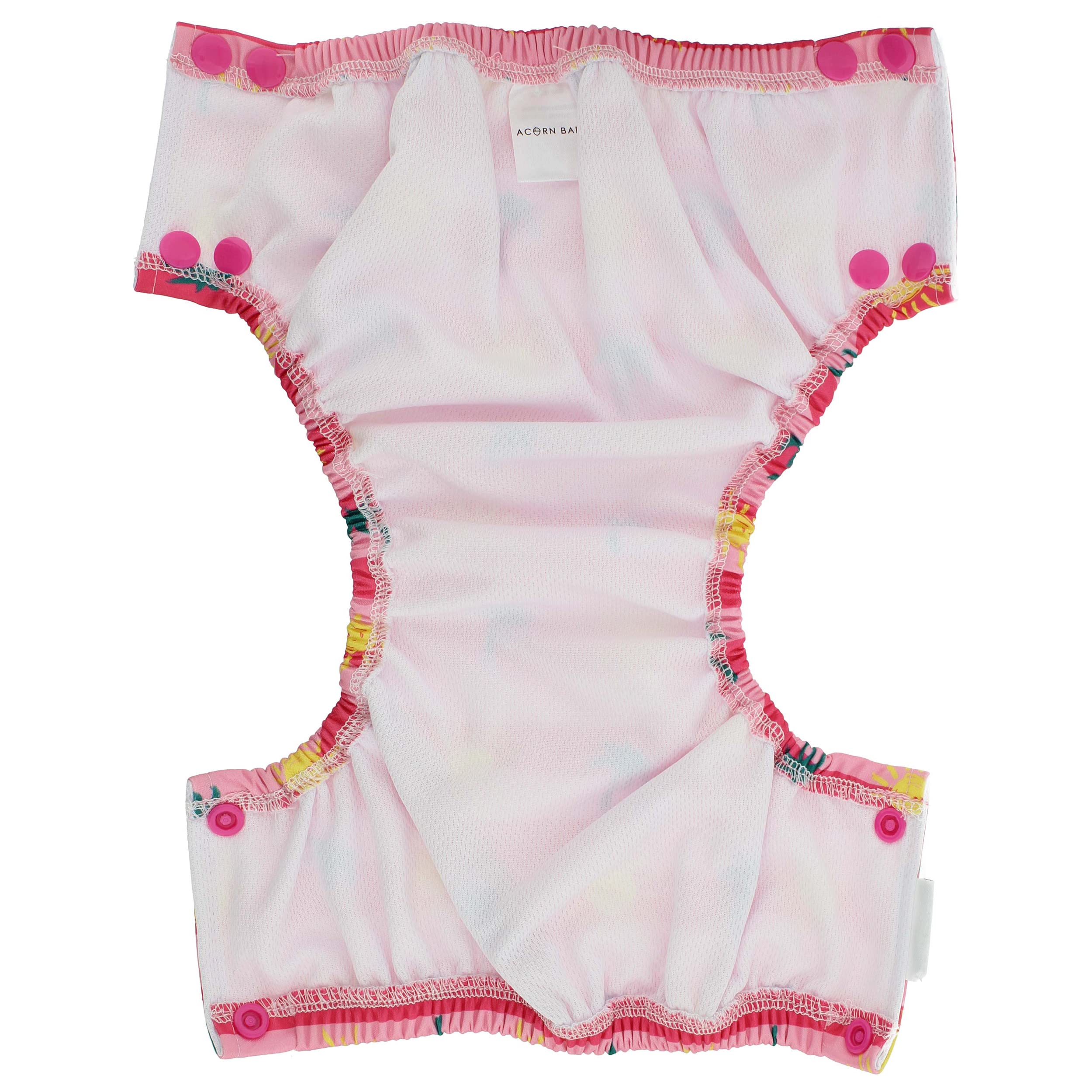 Acorn Baby Toddler Swim Diaper Size 5 and 6 Adjustable - Pink Palm Trees Swimmers Reusable Toddler Swimming Diaper