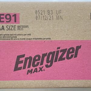 Energizer Max E91 AA Batteries - a case of 144 Counts AA Batteries - Made in The USA