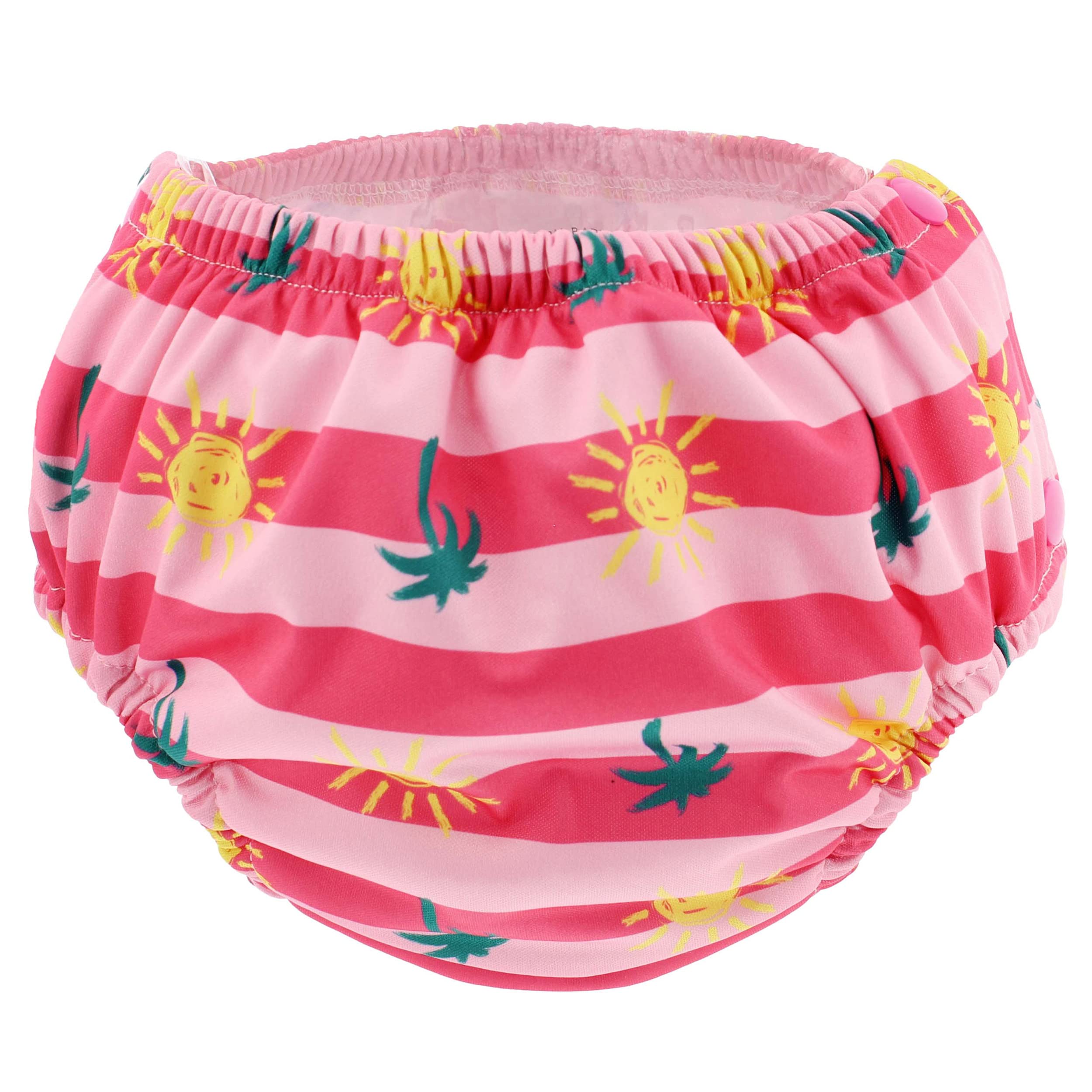 Acorn Baby Toddler Swim Diaper Size 5 and 6 Adjustable - Pink Palm Trees Swimmers Reusable Toddler Swimming Diaper