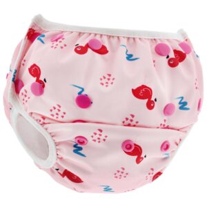 acorn baby swim diaper - pink flamingo size 0-5 adjustable toddler and baby swimming diaper reusable swimmers