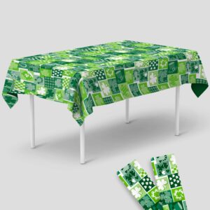 katchon, 2 pcs xtralarge st patricks day tablecloth - 108x52 inch, shamrock tablecloth | disposable st patricks day table cloth, st patricks day decorations for table | saint patricks day decorations