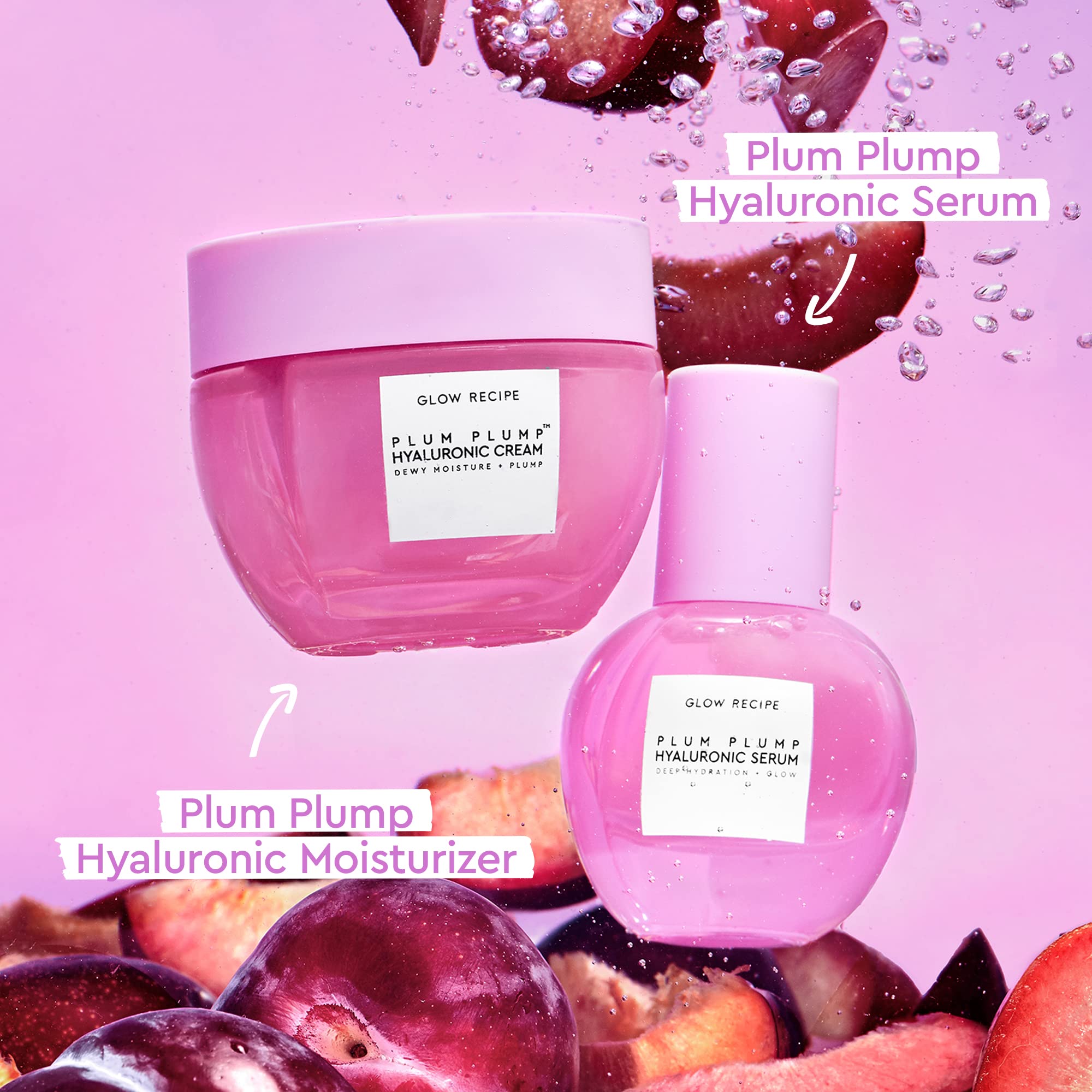 Glow Recipe Plum Plump Hyaluronic Acid Moisturizer Face Cream - Hydrating, Firming & Plumping Face Moisturizer for Dry Skin - Korean Skin Care with Polyglutamic Peptides to Lock-In Moisture (50ml)