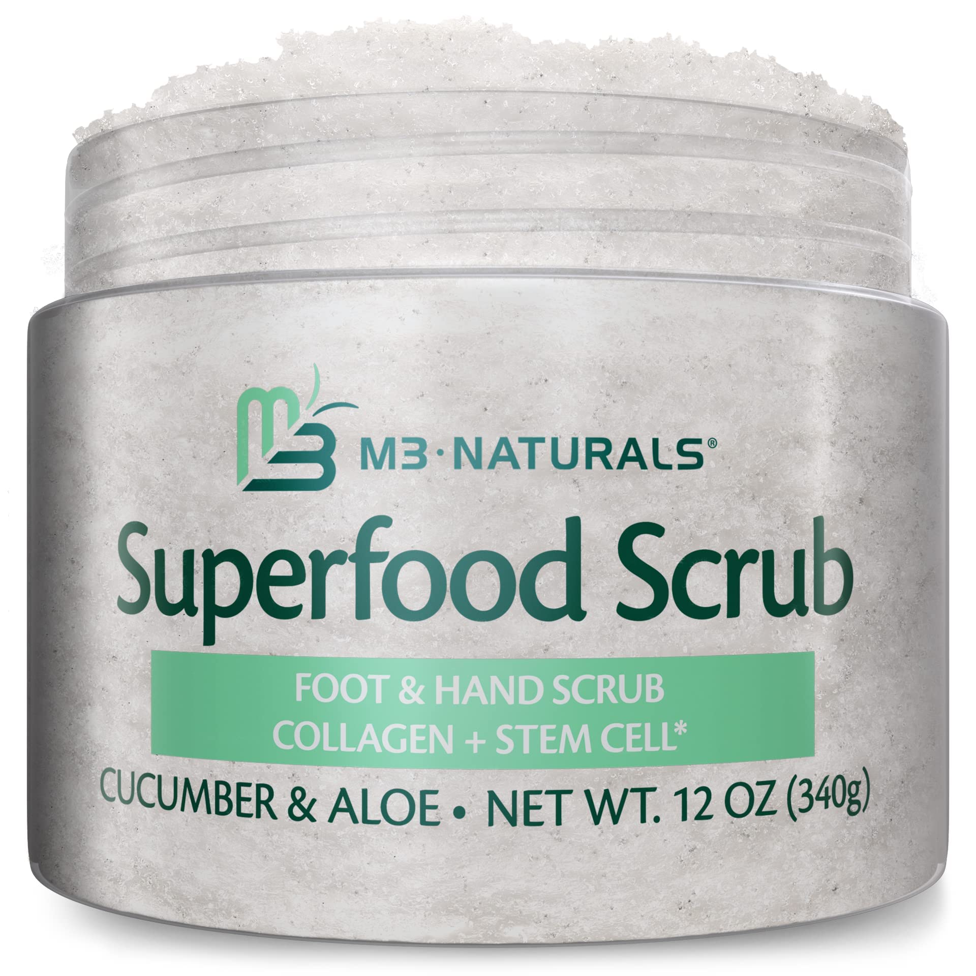 M3 Naturals Charcoal Body Scrub 12 oz + Superfood Body Scrub 12 oz