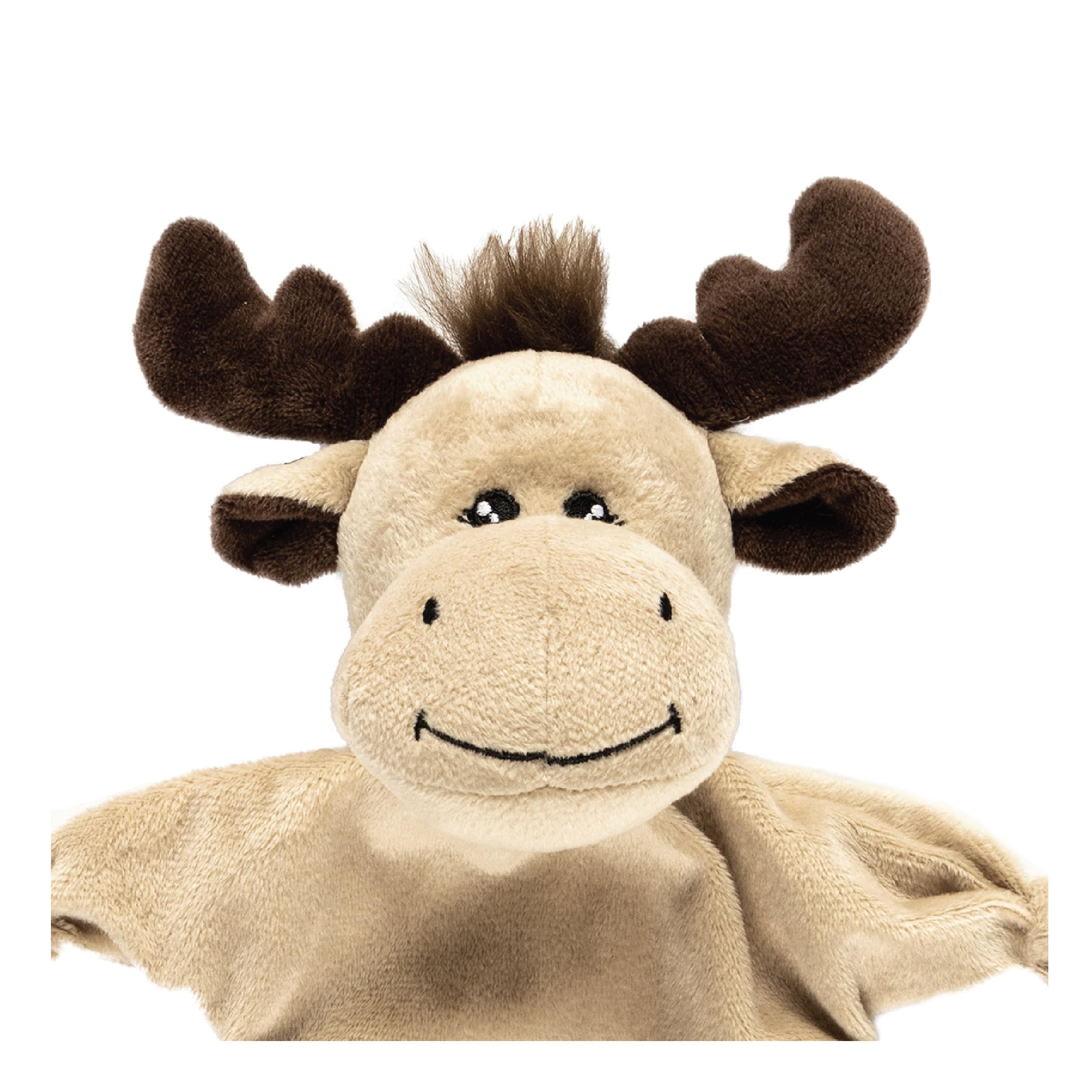 My Tiny Moments Moose Security Blanket Lovey, Brown