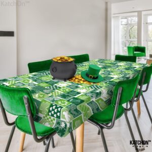 KatchOn, 2 Pcs XtraLarge St Patricks Day Tablecloth - 108x52 Inch, Shamrock Tablecloth | Disposable St Patricks Day Table Cloth, St Patricks Day Decorations for Table | Saint Patricks Day Decorations