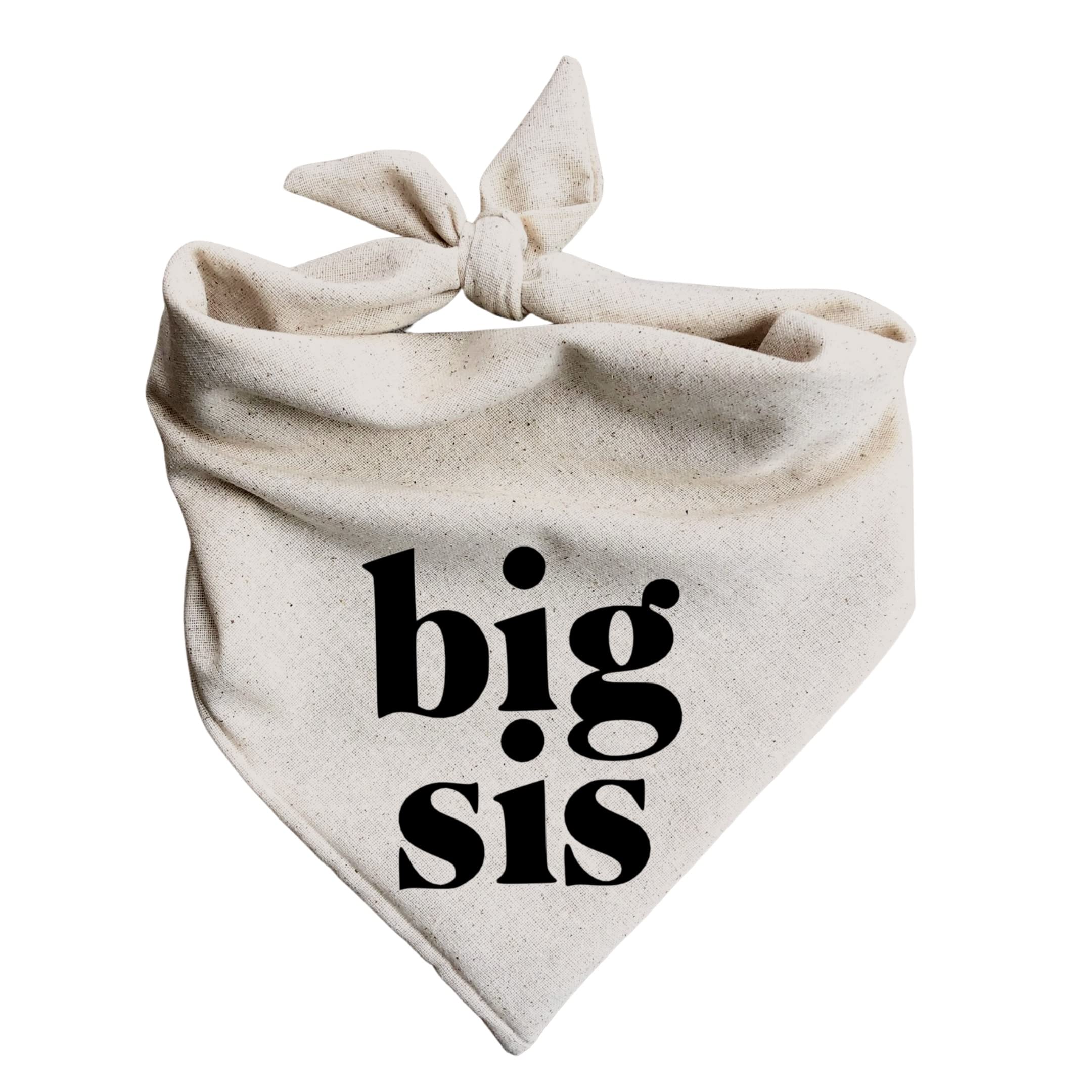 Big Sis Dog Bandana Big Sister Pregnancy Announcement Matching Baby Announcement Baby Shower Attire Gift (Large)