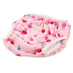 Acorn Baby Swim Diaper - Pink Flamingo Size 0-5 Adjustable Toddler and Baby Swimming Diaper Reusable Swimmers