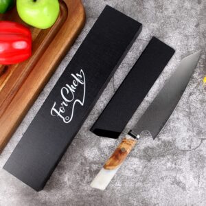 Kiritsuke Chef Knife 8'' ForChefs - 67 Layers Ultra-Sharp Damascus Steel Blade and White Wood Handle, KRT-002