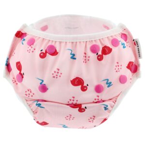 Acorn Baby Swim Diaper - Pink Flamingo Size 0-5 Adjustable Toddler and Baby Swimming Diaper Reusable Swimmers