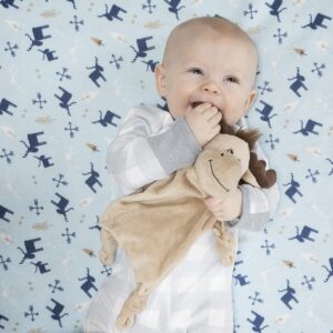 My Tiny Moments Moose Security Blanket Lovey, Brown