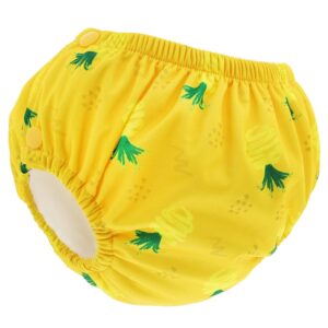 acorn baby toddler swim diaper size 5 and 6 adjustable - yellow pineapple swimmers reusable toddler swimming diaper