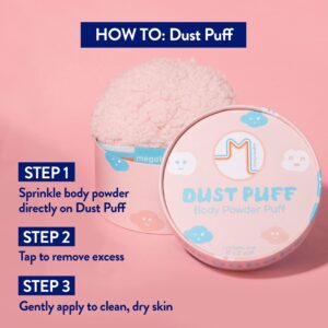 Megababe Body Powder Applicator - Dust Puff | Oversize (6” x 3”) Powder Puff | Powder Sold Separately