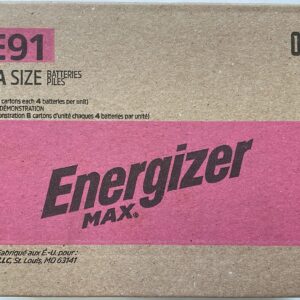 Energizer Max E91 AA Batteries - a case of 144 Counts AA Batteries - Made in The USA