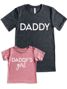 teeny fox daddy's girl dad and daughter shirts father daddy mini tee t-shirt bodysuit set for family matching outfit