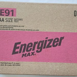 Energizer Max E91 AA Batteries - a case of 144 Counts AA Batteries - Made in The USA