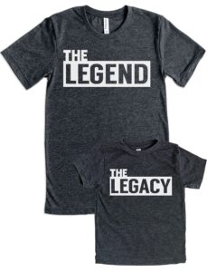 teeny fox the legend legacy dad and son shirts father daddy mini tee t-shirt bodysuit set for family matching outfit