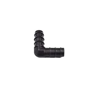 rayurain 25pieces black plastic 1/2 inch barbed insert elbow connectors for irrigation tubing 16mm (fit i.d. 0.510"–0.590")