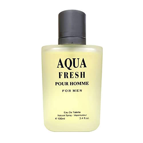 Hybrid & Company Aqua Fresh Cologne for Men Eau De Toilette Natural Spray Masculine Scent, 3.4 Fl Oz