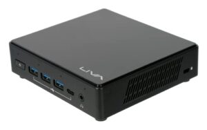 ecs elitegroup liva z3 jasper lake mini pc computer intel pentium n6000 quad-core, 4gb ddr4/128gb emmc, type c usb, wifi 802.11ac, ethernet, dual displays 4k@60hz hdmi & mdp, black