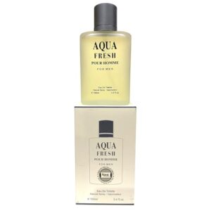 Hybrid & Company Aqua Fresh Cologne for Men Eau De Toilette Natural Spray Masculine Scent, 3.4 Fl Oz