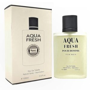 hybrid & company aqua fresh cologne for men eau de toilette natural spray masculine scent, 3.4 fl oz