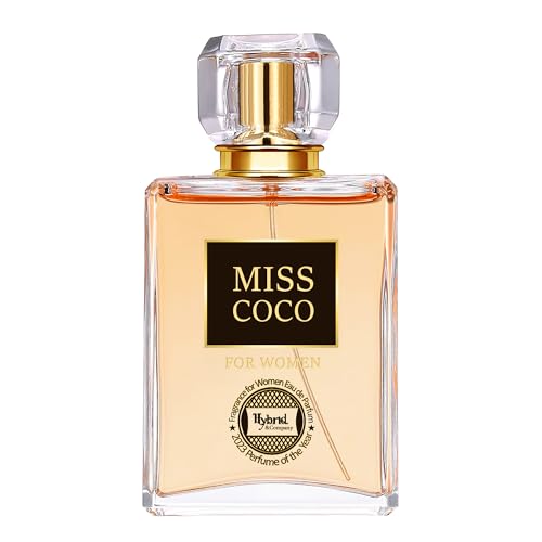 Hybrid & Company Miss Coco Fragrance for Women Eau De Parfum Natural Spray Sensual Scent, 3.4 Fl Oz