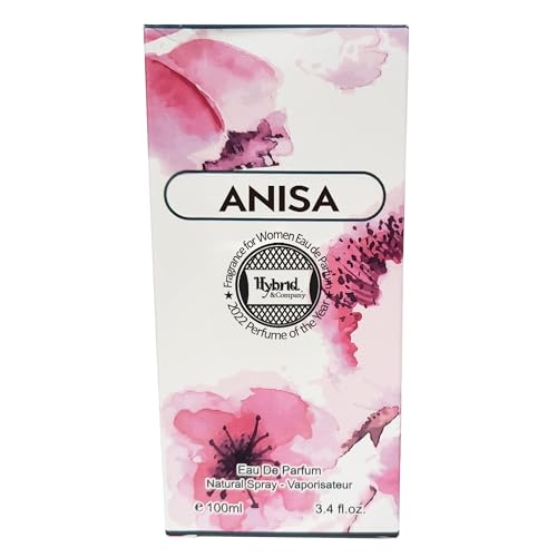 Hybrid & Company Anisa Fragrance for Women Eau De Parfum Natural Spray Fresh Floral Scent, 3.4 Fl Oz