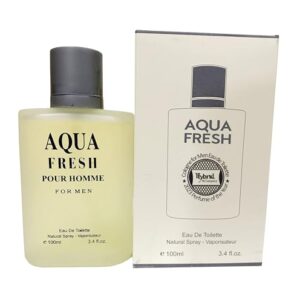 Hybrid & Company Aqua Fresh Cologne for Men Eau De Toilette Natural Spray Masculine Scent, 3.4 Fl Oz