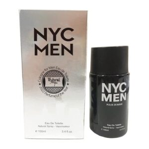 hybrid & company nyc men cologne for men eau de toilette natural spray masculine scent, 3.4 fl oz