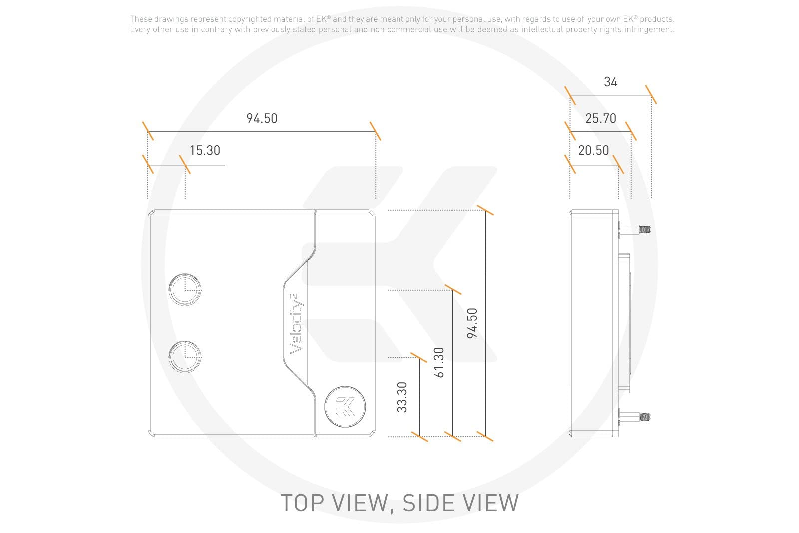 EK Water Blocks Quantum Velocity2 Eau Bloc