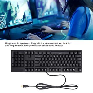 ciciglow Mechanical Gaming Keyboard, 104 Keys RGB Backlit Light Wired Gaming Keyboards with Anti Mistouch Model for Laptop Desktop Computer PC, for Win 2000/xp/7/8/10 Computer Accessories