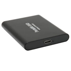 ciciglow External Solid State Drive, 8m/s to 25m/s Data Transfer 16GB/32GB/64GB/128GB/256GB Portable SDD Hard Drive Storage with USB C Port for Desktop, Laptop, All in One Computers(64GB-Black)