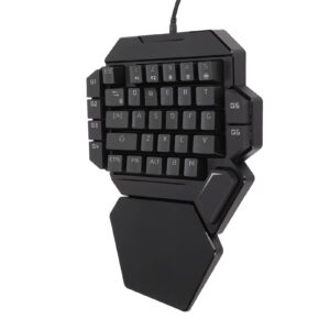 shanrya one handed keyboard, one handed gaming keyboard rgb backlit for dorm for home for game