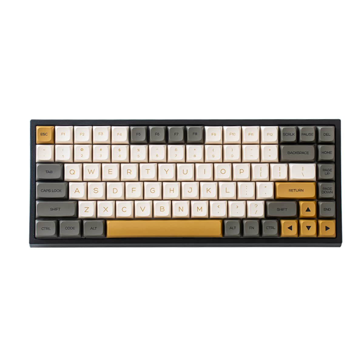 YUNZII KC84 Pro Hot Swappable Mechanical Keyboard 84-Key Gaming Keyboard with Translucent ABS Case, RGB Backlit for Mac/Win/Gamers (Gateron Yellow Switch, Shimmer)