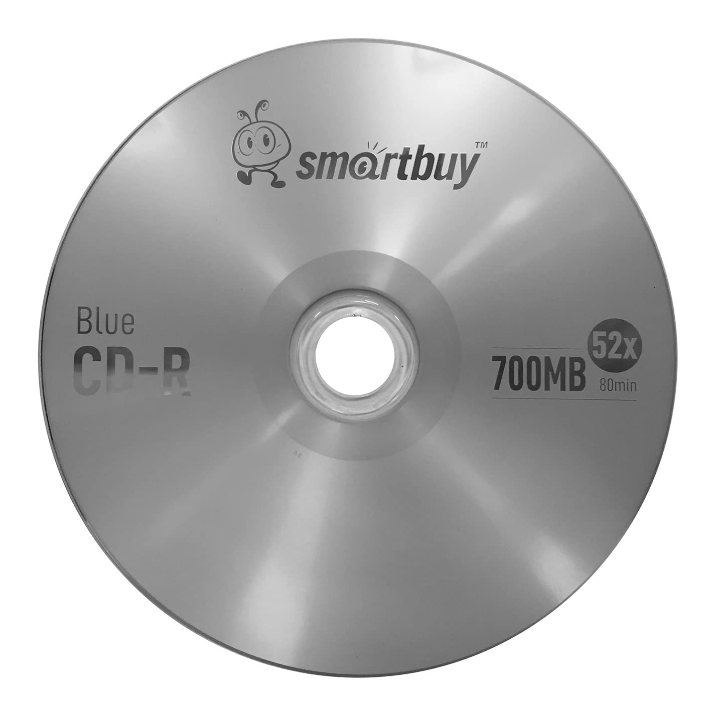 100 Pack Smartbuy Super Blue CD-R 52X 700MB/80Min Cyanine Dye Branded Logo Blank Recordable Disc