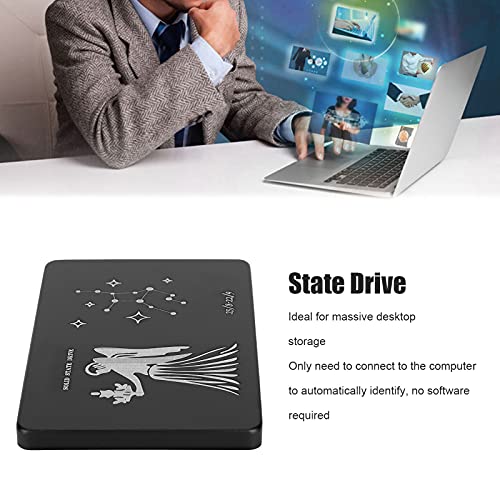 ciciglow External Hard Drives, 2.5inch SSD Solid State Disk 8GB 16GB 32GB 60GB 120GB 240GB 480GB 1TB 2TB, 70 to 500M/S Ultra Thin Solid State Disk Drives for Desktop Computer Tablet Laptop PC(1TB)