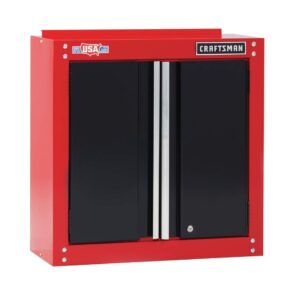 Craftsman 28-Inch Garage Storage Wall Cabinet and MaxWorks 30-Bin Parts Storage Rack Bundle