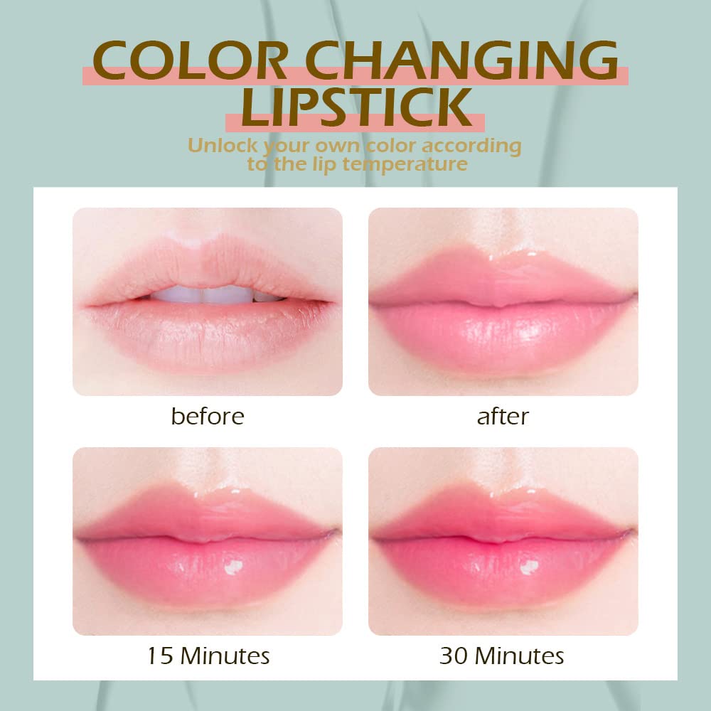 BINGBRUSH Color Changing Lip Balm, Moisturizing, 2 Pcs