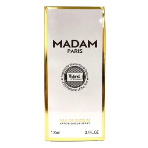 Hybrid & Company Madam Paris Fragrance for Women Eau De Parfum Natural Spray Classic Scent, 3.4 Fl Oz