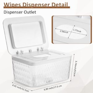 2 Pieces Wipes Dispenser Baby Wipe Holder Case Dustproof Wipes Box Wipes Container with Lid Keep Diaper Wipes Fresh