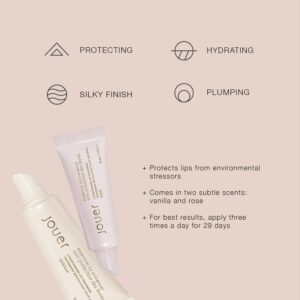 Jouer Essential Vegan Lip Enhancer - Plumping Lip Gloss - Enhancing Lip Conditioner - Moisturize, Plump, & Nourishing Lip Care - Jojoba Seed Oil & Maxi Lip Formula for Moisturizing & Fullness, Vanilla