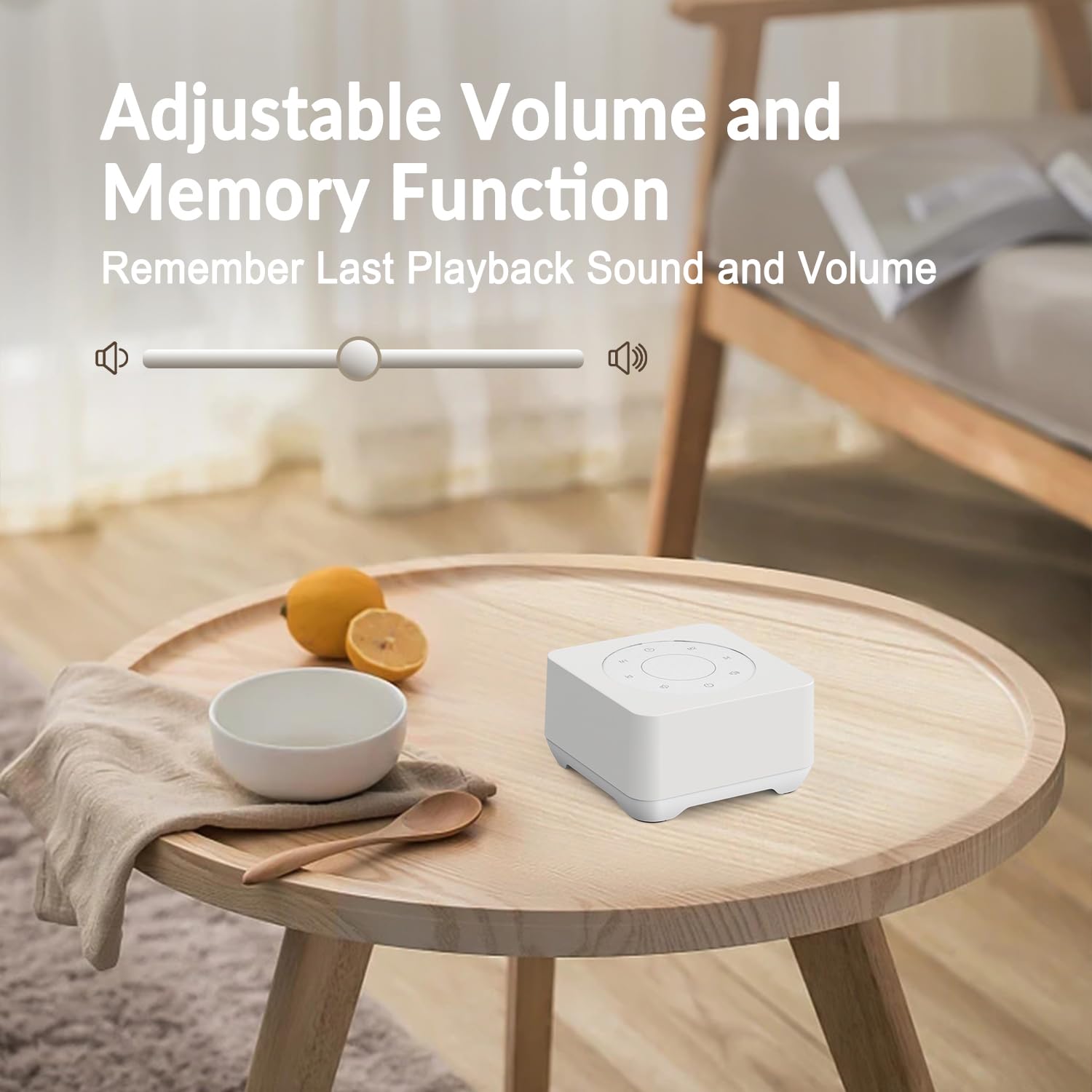 White Noise Sound Machine with 20 Soothing Sounds for Sleep for Adults & Kids & Babies. Favorite Sound Store, Memory Function, Fine Volume Control, Up to 2hrs Customized Timer, for Office & Travel